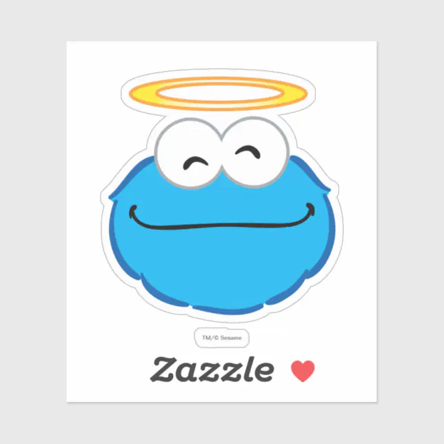 Cookie Smiling Face with Halo Sticker | Zazzle