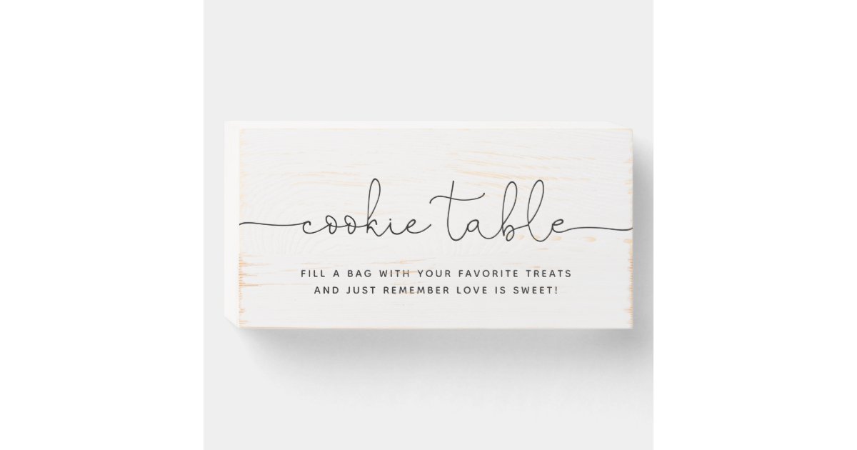 Cookie Table Wedding sign | Zazzle