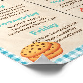 Cookie Teacher Appreciation Week Itinerary Poster | Zazzle