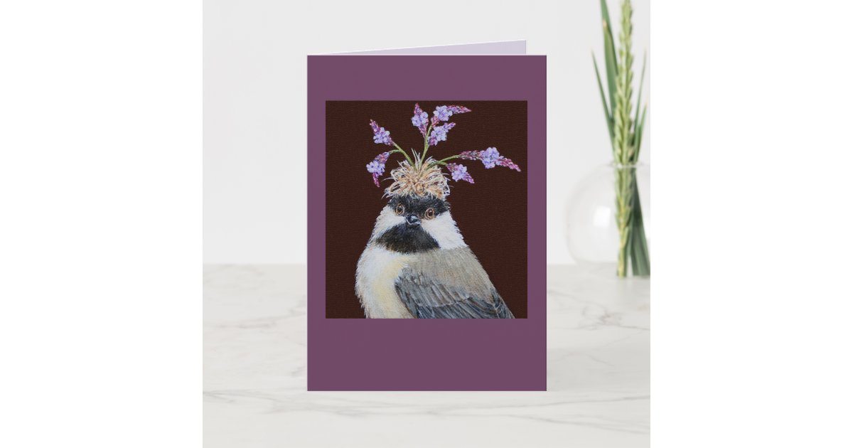 Cookie, the chickadee card | Zazzle