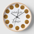 Cookie Time Chocolate Chip Cookie Kitchen Clock | Zazzle