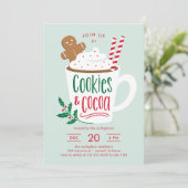 Cookies and Cocoa Christmas Party Invitation | Zazzle