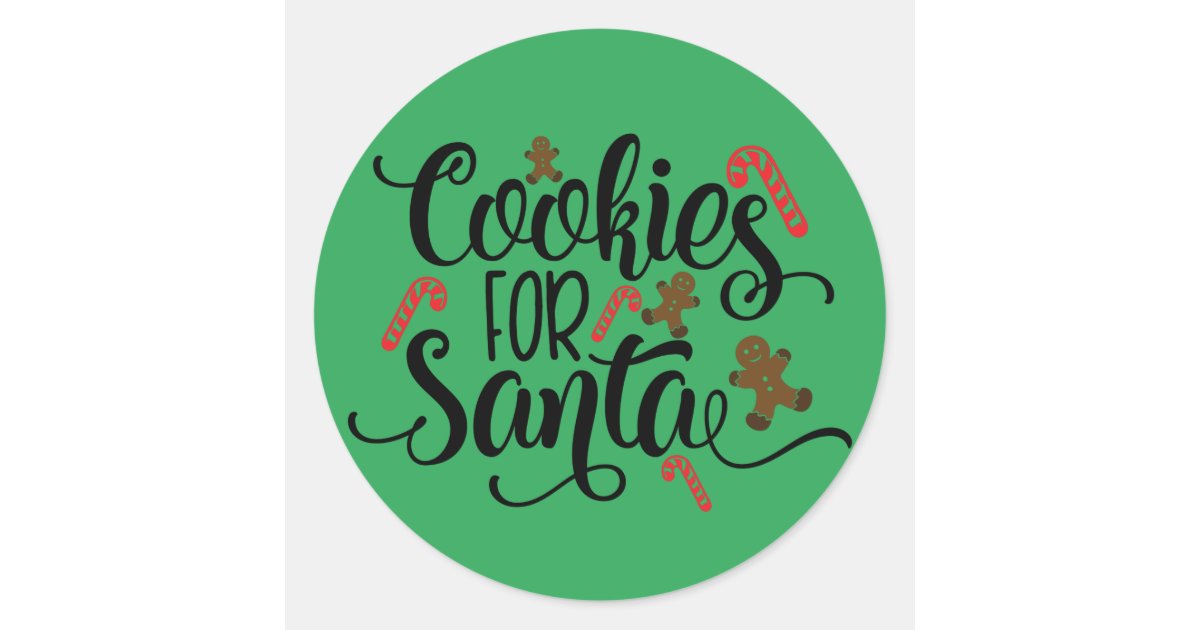 Cookies for Santa Classic Round Sticker | Zazzle