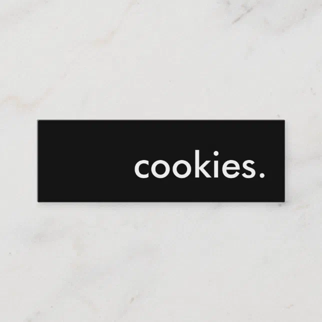 cookies. mini business card | Zazzle