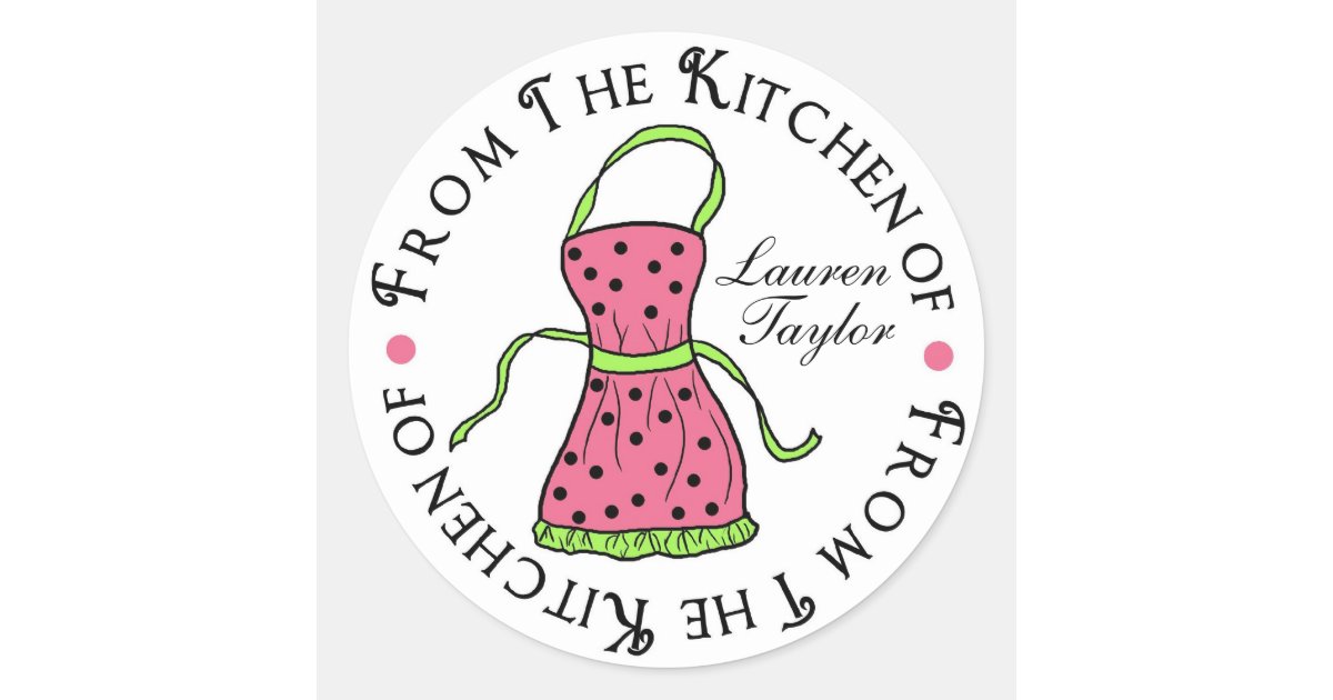 Cooking Apron Baking Stickers | Zazzle
