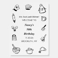 Cooking Birthday Party Hand Drawn Welcome Sign | Zazzle