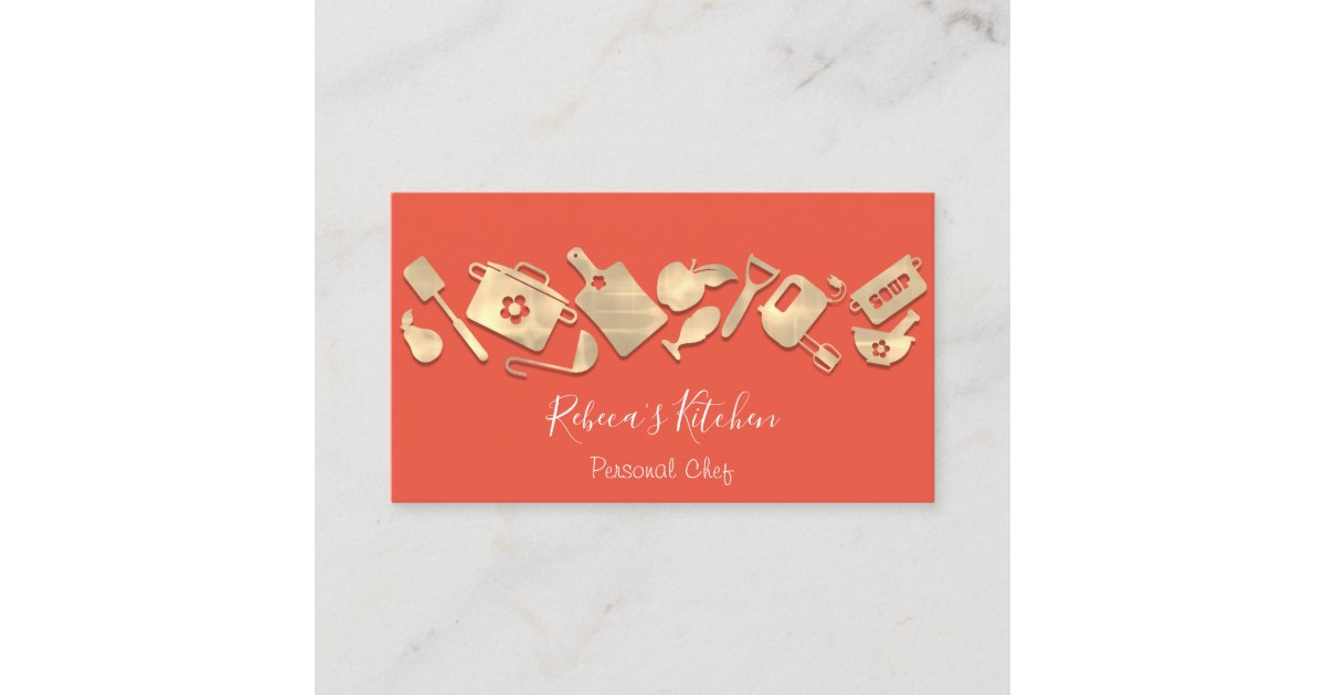Cooking Chef Restaurant Catering Logo QR Code Business Card | Zazzle