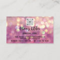 Cooking Chef Restaurant Catering Logo QR Code Pink Business Card | Zazzle