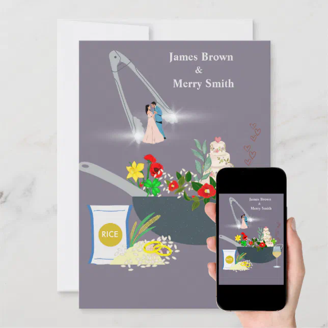 Cooking Delicious Ceremony of Love Wedding Invitation | Zazzle