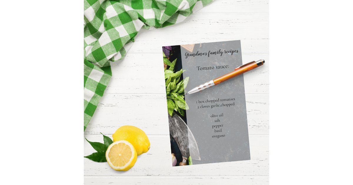 Cooking food family dinner recipes page stationery | Zazzle