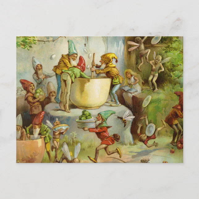 Cooking In The Gnome Kitchen Postcard | Zazzle
