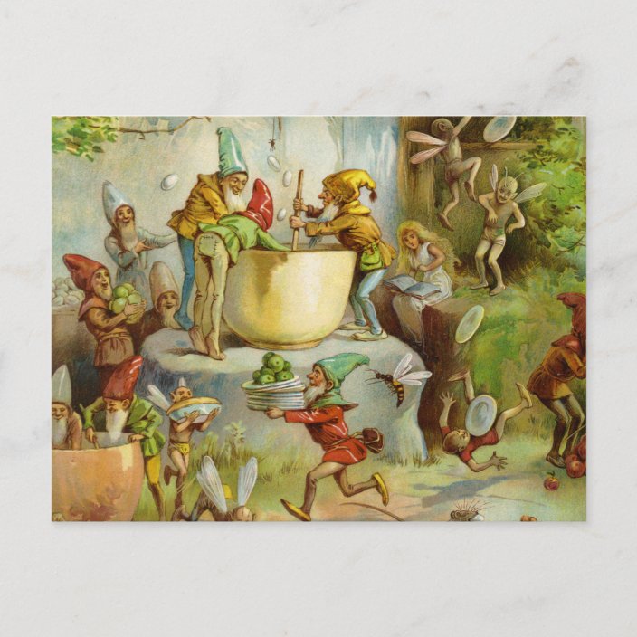 Cooking In The Gnome Kitchen Postcard | Zazzle.com