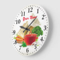 Cooking Kitchen Personalizable Wall Clock | Zazzle