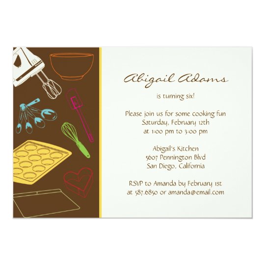 Cooking Party - Birthday Party Invitation | Zazzle.com