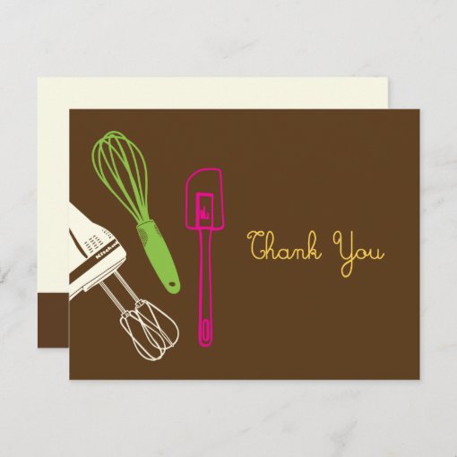 Cooking Party Thank You Card | Zazzle