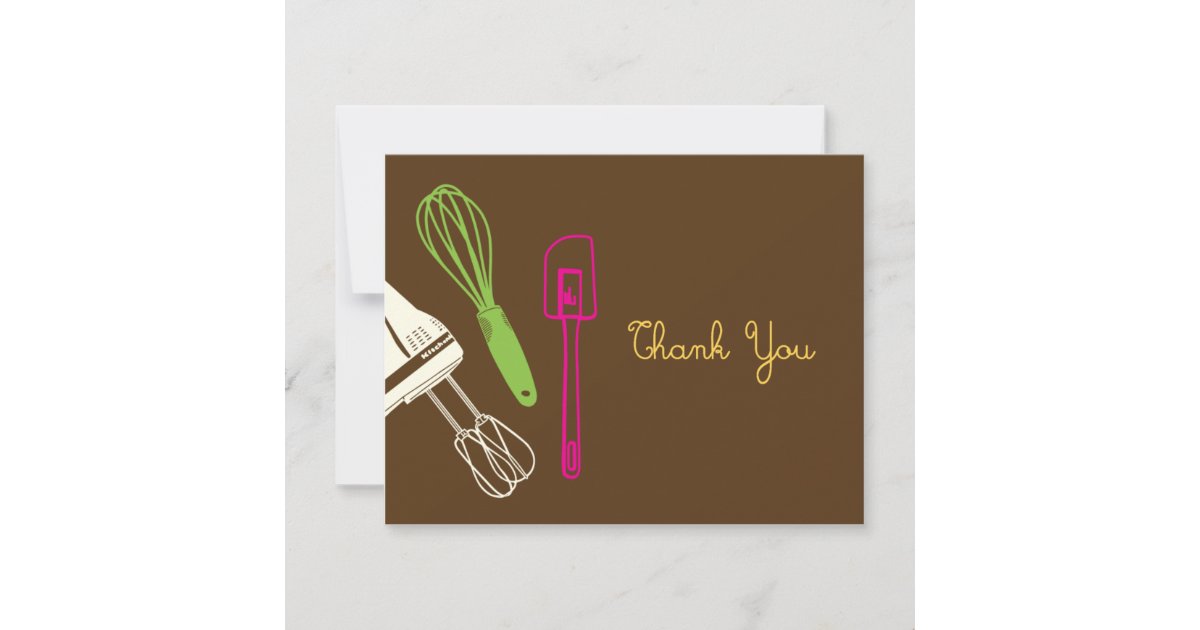 Cooking Party Thank You Card | Zazzle
