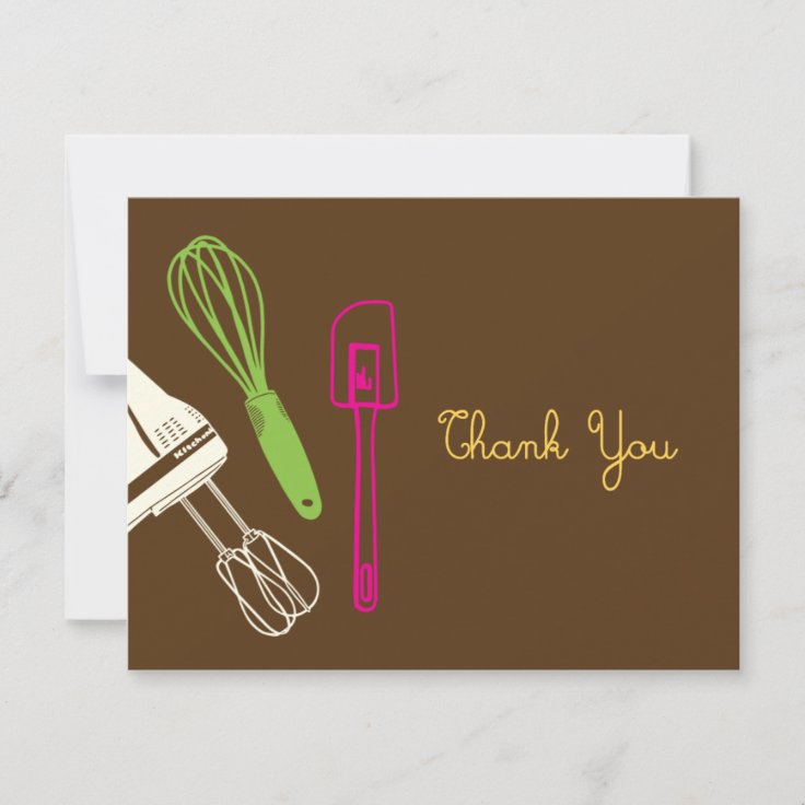 Cooking Party Thank You Card | Zazzle