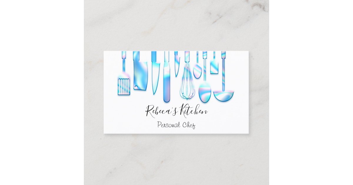 Cooking Personal Chef Restaurant Blue Catering Business Card | Zazzle