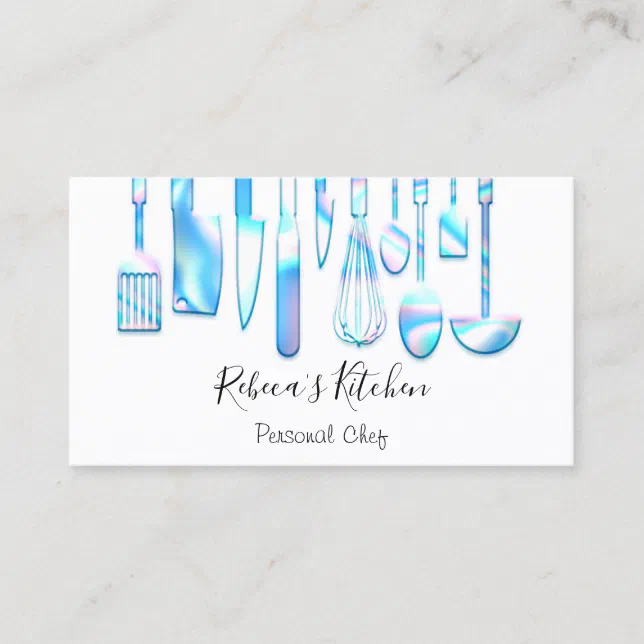 Cooking Personal Chef Restaurant Blue Catering Business Card | Zazzle