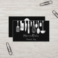 Cooking Personal Chef Restaurant Catering Black Business Card | Zazzle