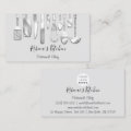 Cooking Personal Chef Restaurant Catering Silver Business Card | Zazzle