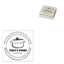 Cooking Recipes Food Rubber Stamp | Zazzle