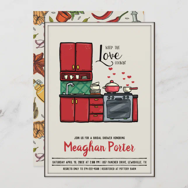 Cooking Themed Bridal Shower Invitation | Zazzle