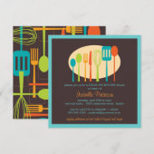 Cooking Utensils Stock the Kitchen Bridal Shower Invitation | Zazzle