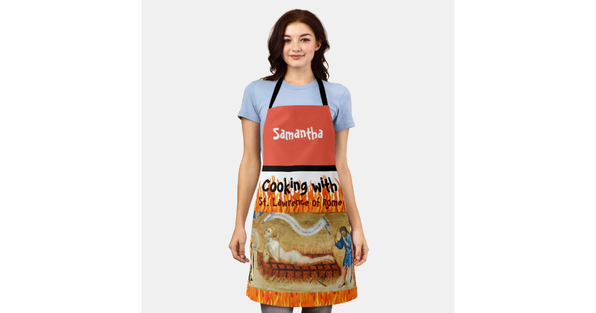 Cooking with St. Lawrence All-Over Print Apron | Zazzle