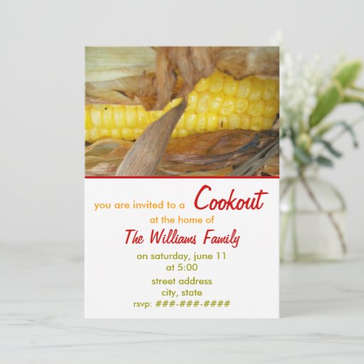 Cookout Invitation - Corn on The Cob | Zazzle