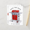 Cookout Save the Date Grill Postcard | Zazzle