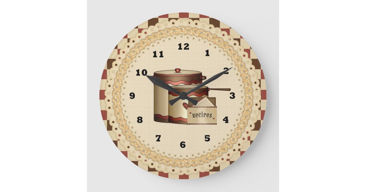 Cookware Kitchen fun wall clock | Zazzle