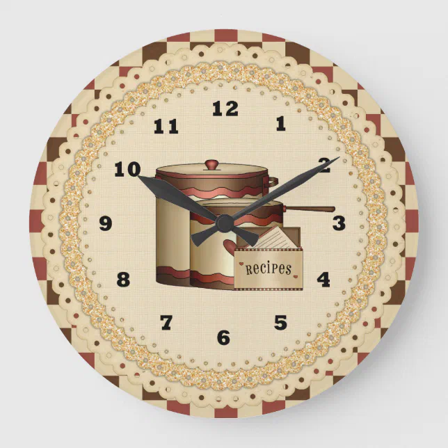 Cookware Kitchen fun wall clock | Zazzle