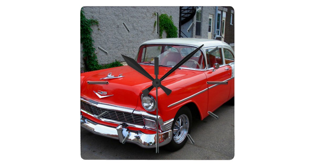 Cool 56 Chevy Options Wall Clock | Zazzle.com