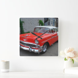 Cool 56 Chevy Options Wall Clock | Zazzle