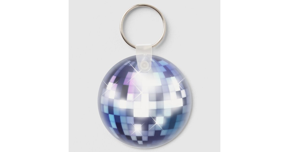 Cool 80s Disco Ball Keychain | Zazzle