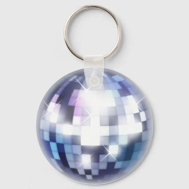Cool 80s Disco Ball Keychain | Zazzle