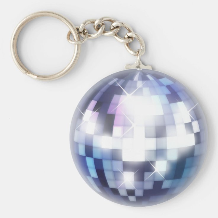 Cool 80s Disco Ball Keychain | Zazzle