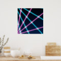 Cool 80s Laser School Portrait Backdrop Background Poster | Zazzle