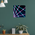 Cool 80s Laser School Portrait Backdrop Background Poster | Zazzle