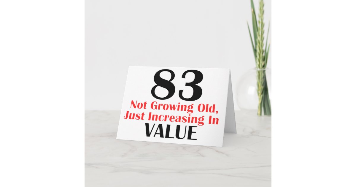 COOL 83 YEARS OLD BIRTHDAY DESIGNS CARD | Zazzle