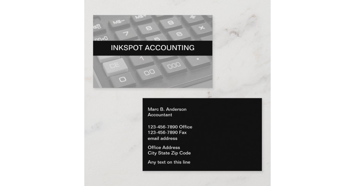 Cool Accountant Editable Business Cards Online | Zazzle