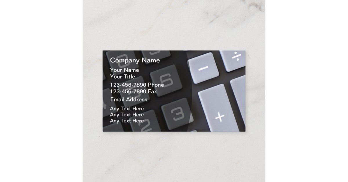 Cool Accountant Theme Business Cards | Zazzle