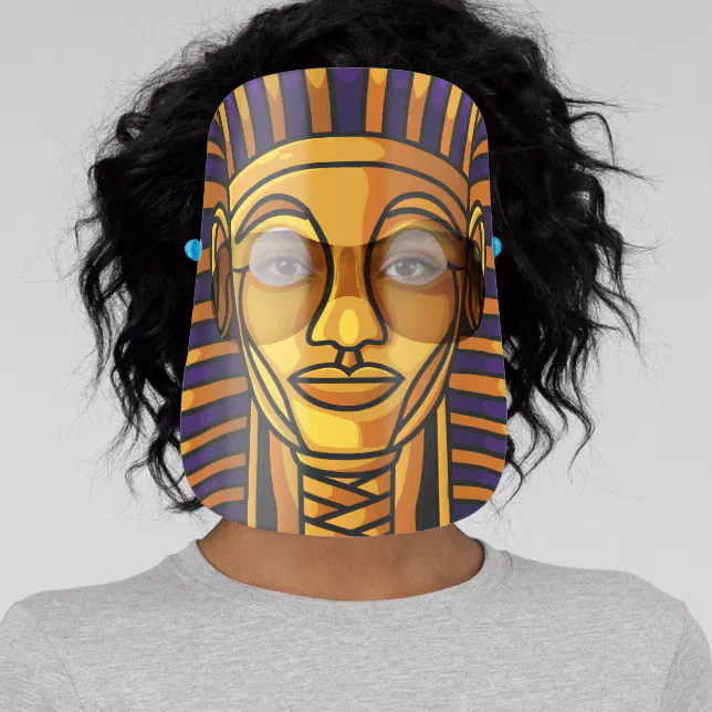 Cool Ancient Egyptian Pharaoh Face Shield | Zazzle