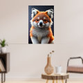 Cool and adorable Hybrid Koala Fox | AI Art Poster | Zazzle