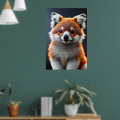 Cool and adorable Hybrid Koala Fox | AI Art Poster | Zazzle