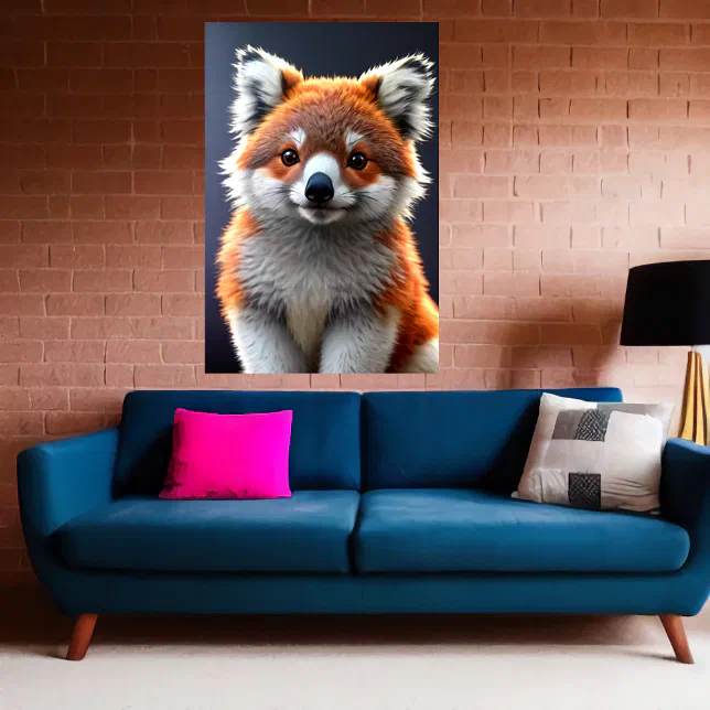 Cool and adorable Hybrid Koala Fox | AI Art Poster | Zazzle