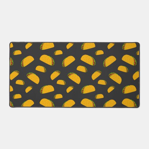 Cool and fun yummy taco pattern desk mat | Zazzle