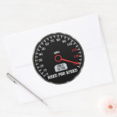 Cool And Funny Car Speedometer Classic Round Sticker | Zazzle