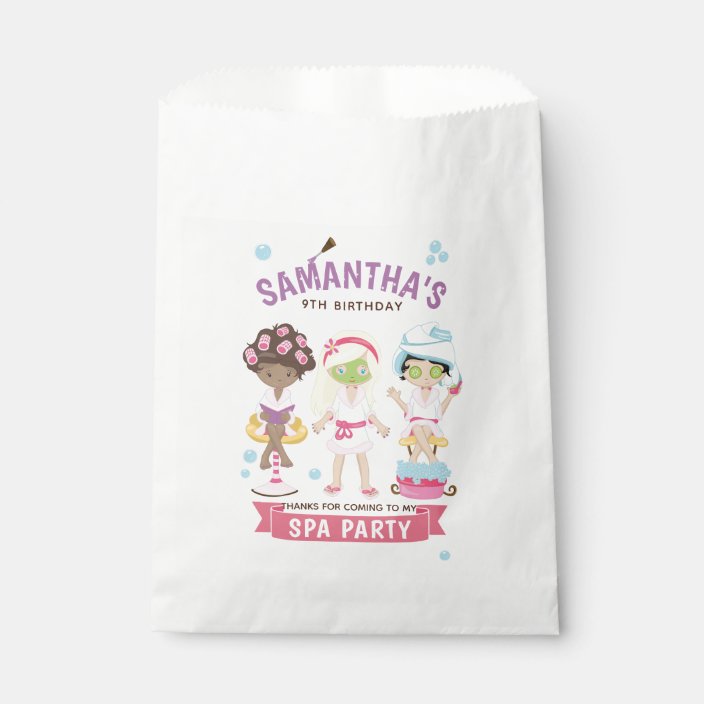 Cool and Girly Spa Party Favor Bag | Zazzle.com